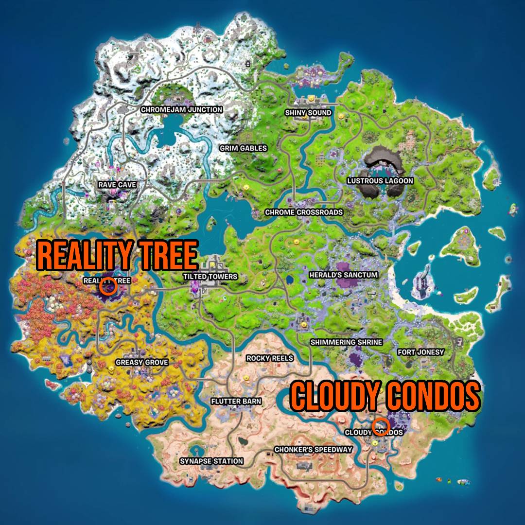 Sådan besøger du Fortnite Cloudy Condos og derefter Reality Tree - Creo ...